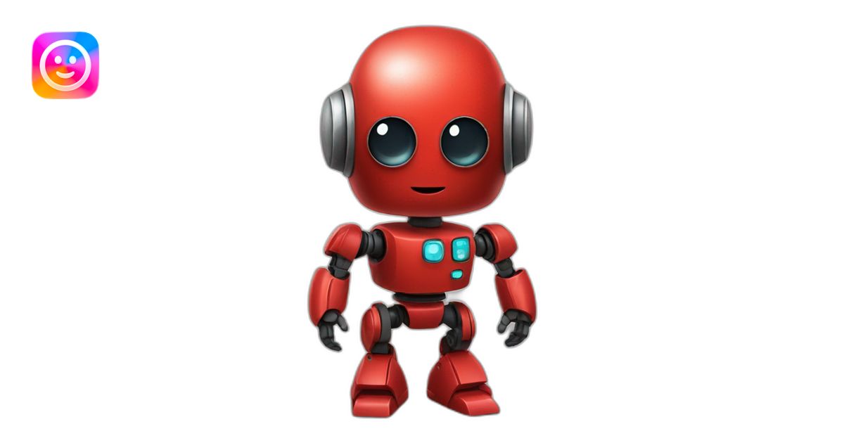 cute little red robot emoji | AI Emoji Generator