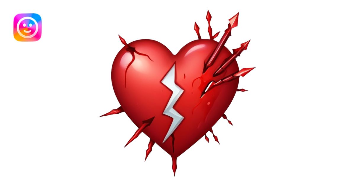 Stabbed heart emoji | AI Emoji Generator