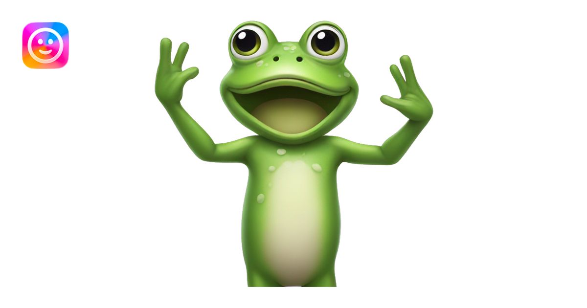 Frog saluting emoji | AI Emoji Generator