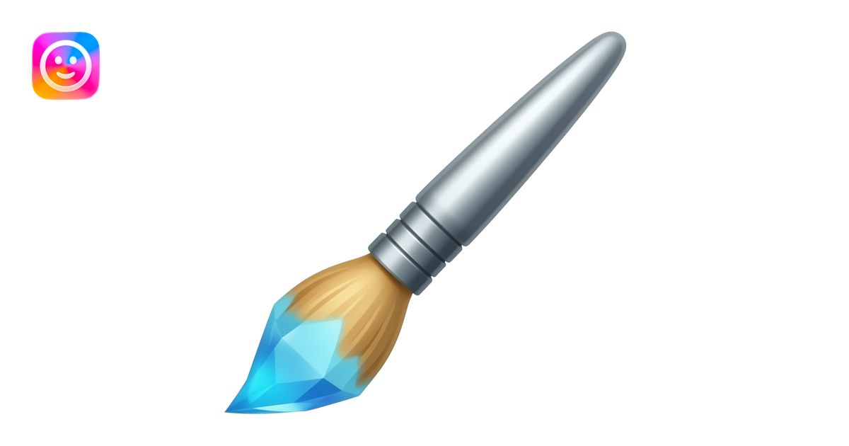 paint brush icon crystal emoji | AI Emoji Generator