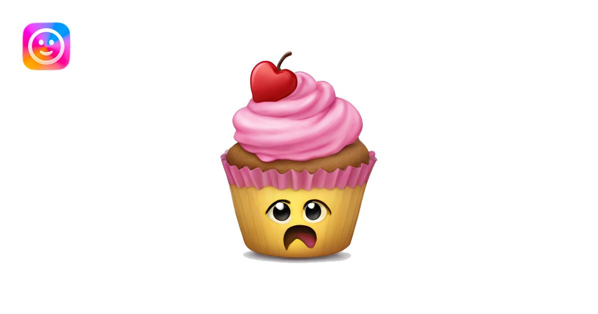 EDP445 eating cupcake emoji | AI Emoji Generator