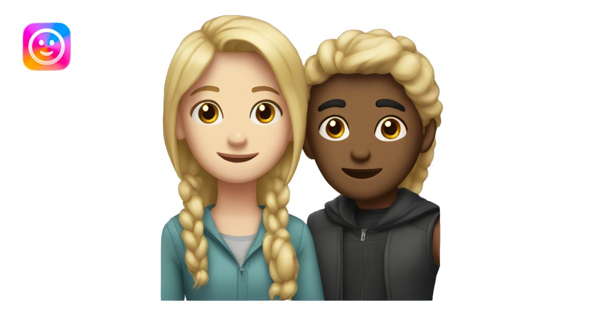 a trio friend group two girls and one guy emoji | AI Emoji Generator