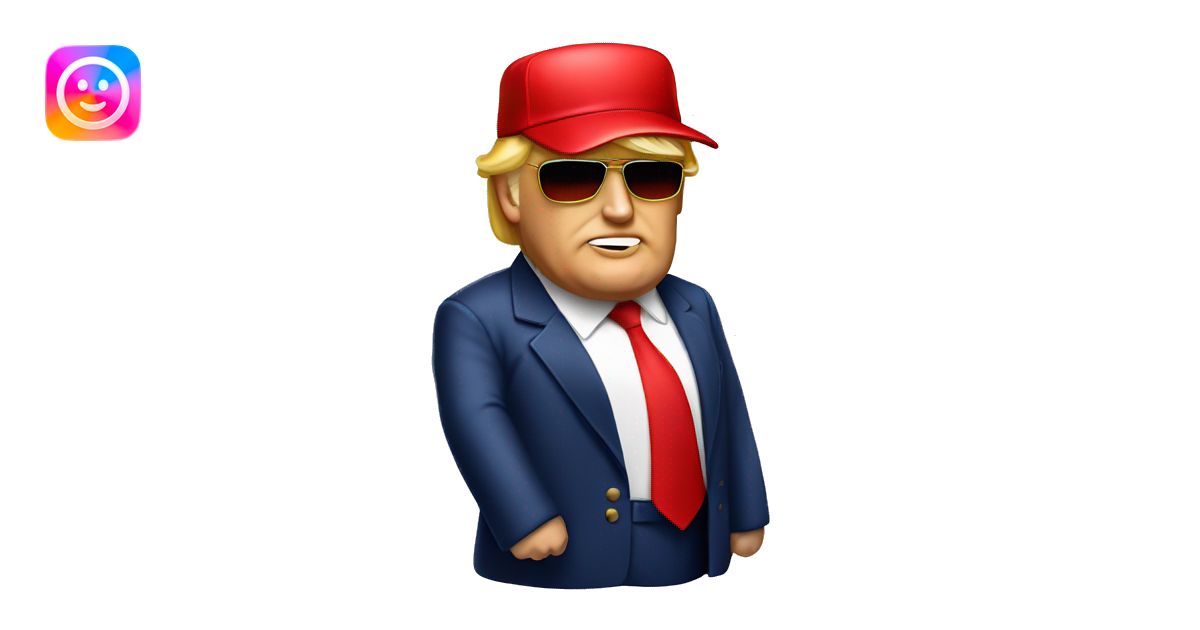 Donald Trump with a ”MAGA” Red hat emoji | AI Emoji Generator