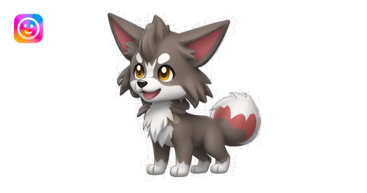 Kawaii Cool Chibi Poochyena-Rocruff-Lycanroc-Pokémon Full Body Detailed ...