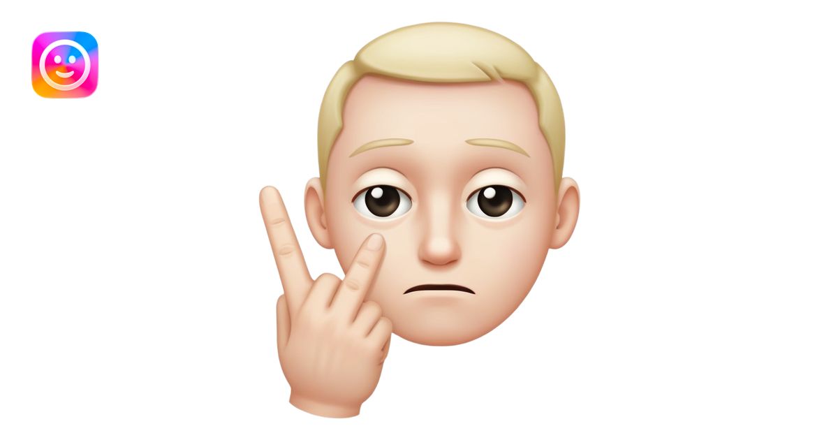 sad face with 2 pointer fingers facing each other emoji | AI Emoji ...