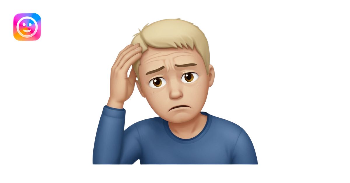 Create ecmoji so sad like that 🫩 man emoji | AI Emoji Generator