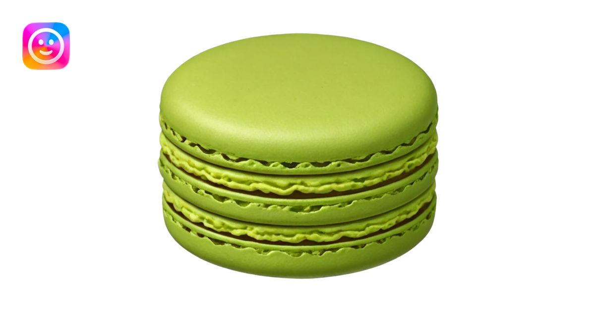 a single of green macaron emoji | AI Emoji Generator