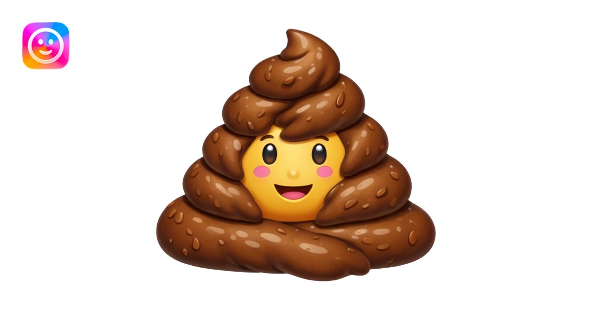 A brown wet poop💩 emoji | AI Emoji Generator