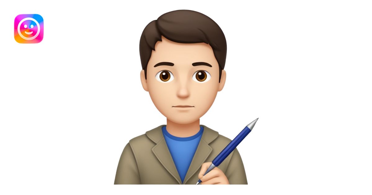 light man writing emoji | AI Emoji Generator