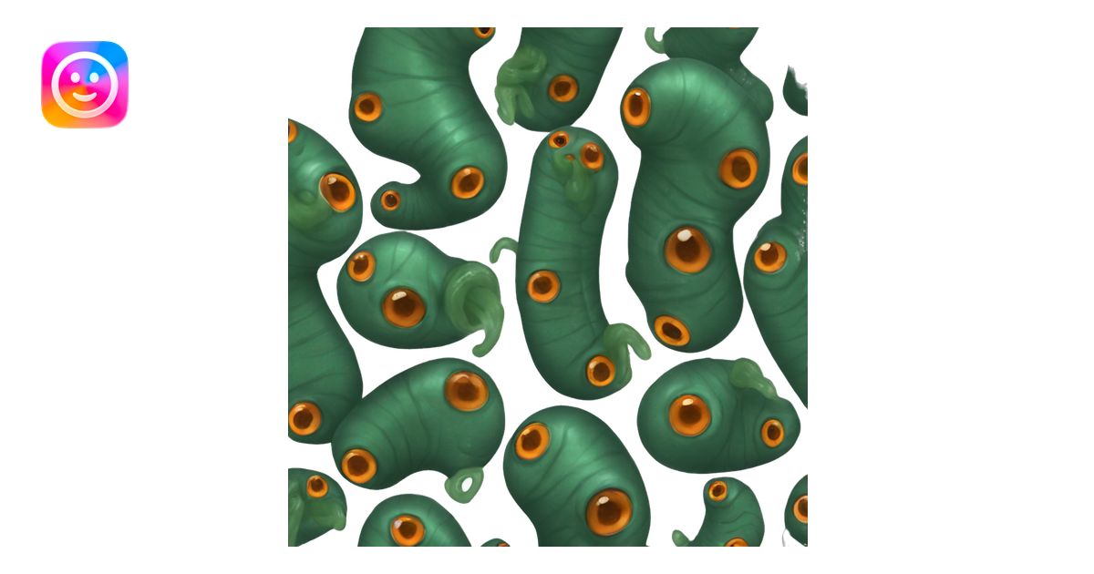 Eight-eyed Dark green and orange medicinal leech with oral suction and ...