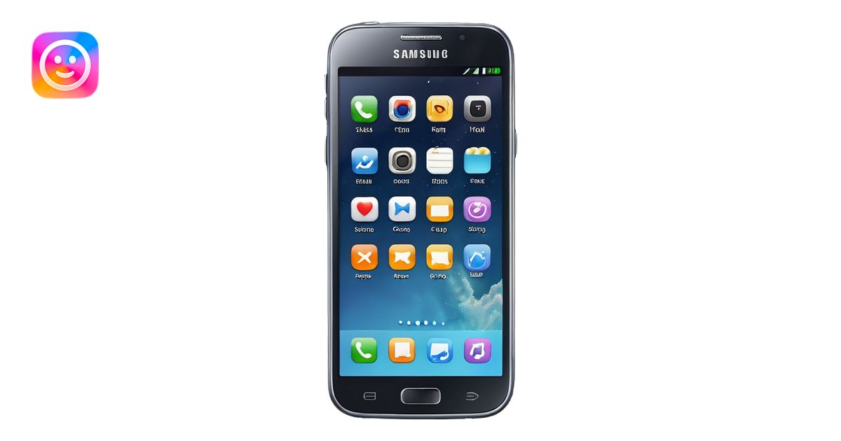a Samsung phone, no buttons emoji | AI Emoji Generator