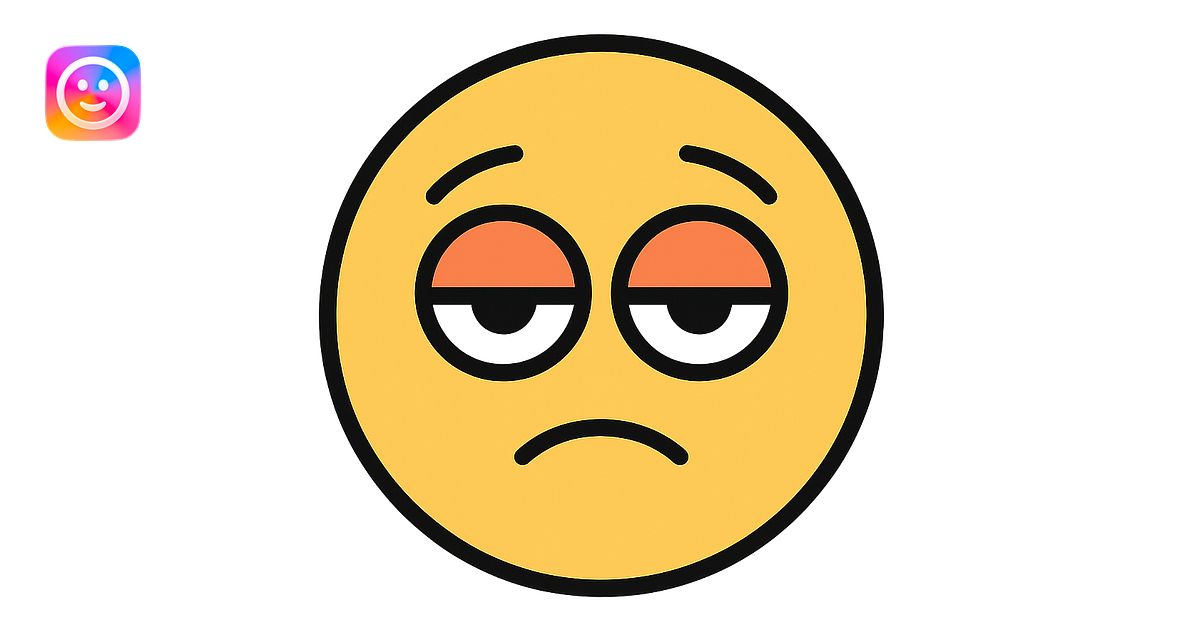 a super tired face with droopy eyelids icon | AI Emoji Generator