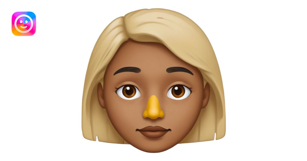Paint on nose, half body, only nose. emoji | AI Emoji Generator