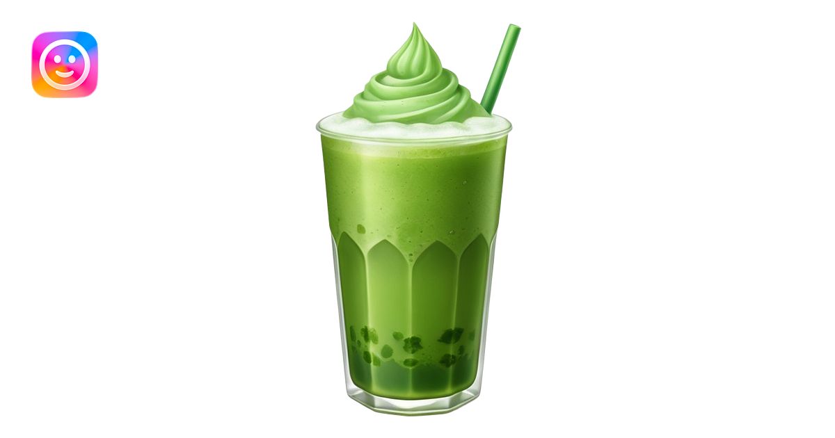 realistic green iced matcha drink emoji | AI Emoji Generator