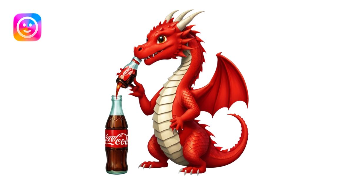 Un dragon tomando cocaa emoji | AI Emoji Generator