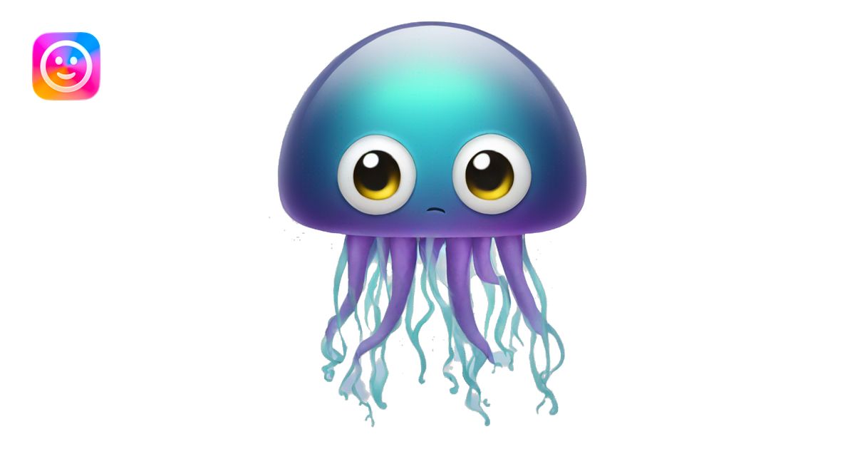 Sad jellyfish emoji | AI Emoji Generator
