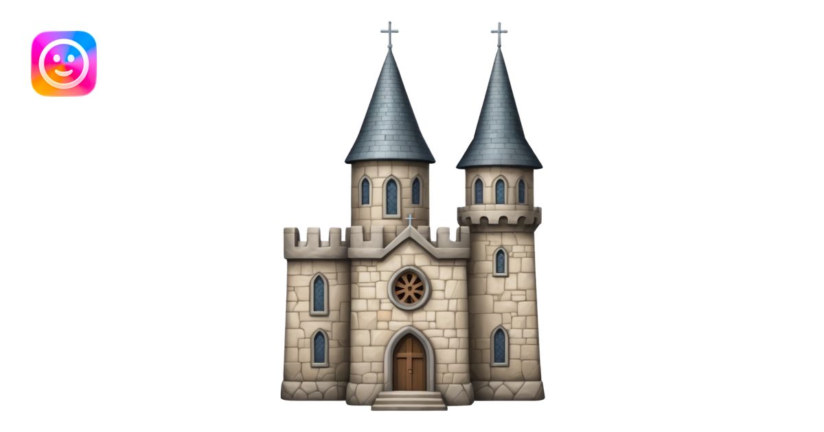 church with turret castle spire emoji | AI Emoji Generator