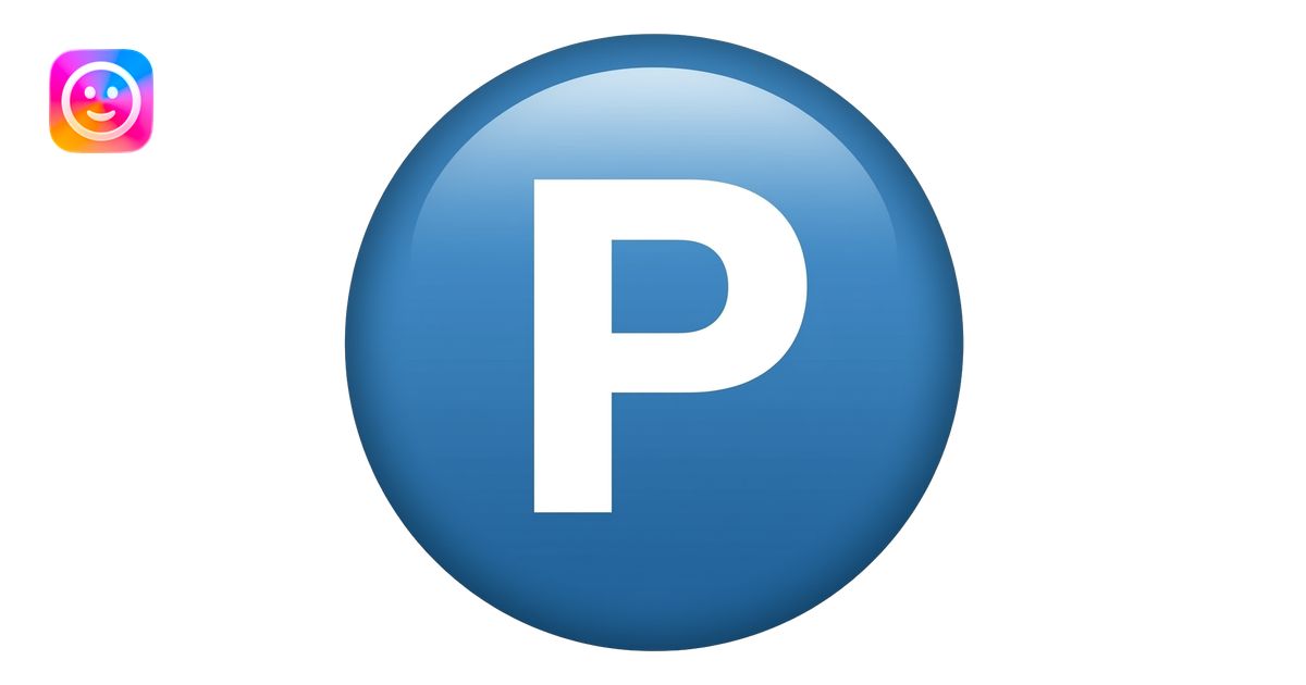 letter P in circle with blue colour emoji | AI Emoji Generator