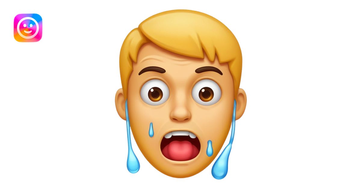 Crazy looking guy drooling emoji | AI Emoji Generator