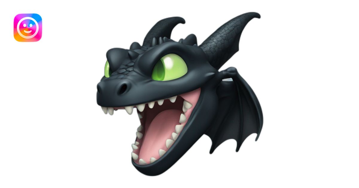 toothless the dragon emoji | AI Emoji Generator