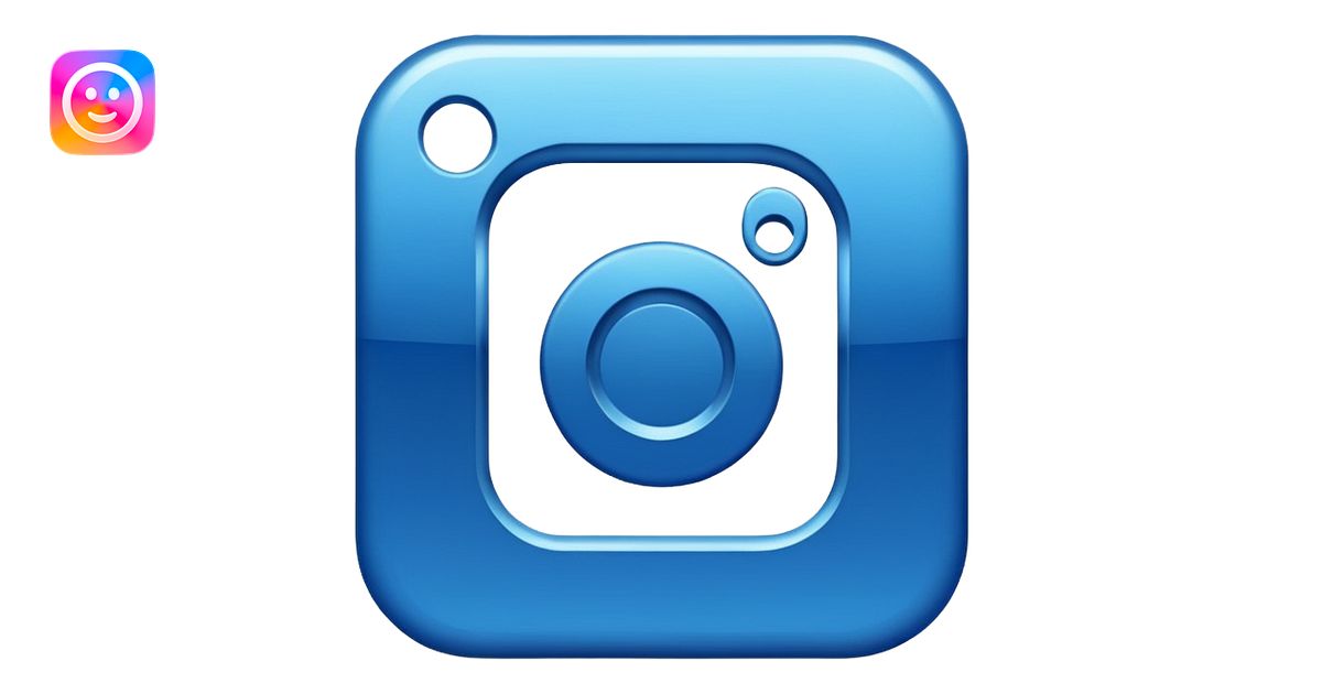 Instagram blue thick meta symbol emoji | AI Emoji Generator