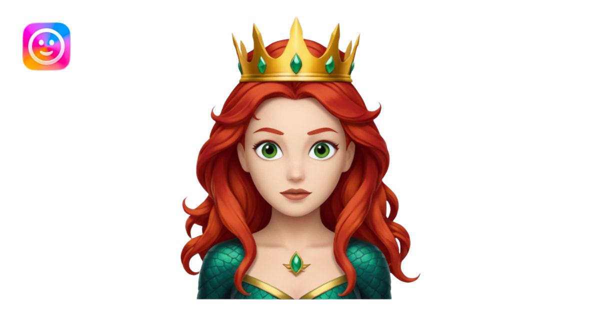 mera from aquaman with a small crown emoji | AI Emoji Generator