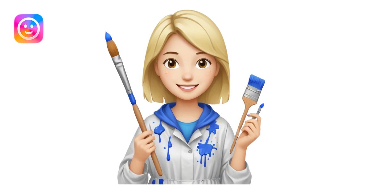 girl painter emoji | AI Emoji Generator