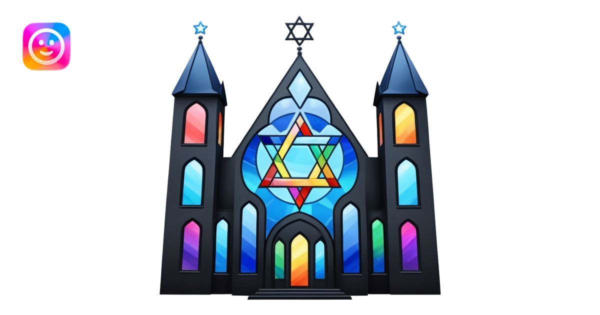 jewish synagogue temple in dark goth aesthetic style with black ...