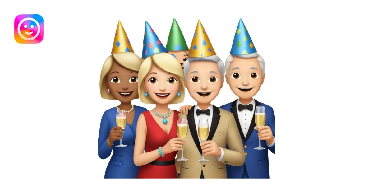 a gathering of middle aged adults emoji | AI Emoji Generator