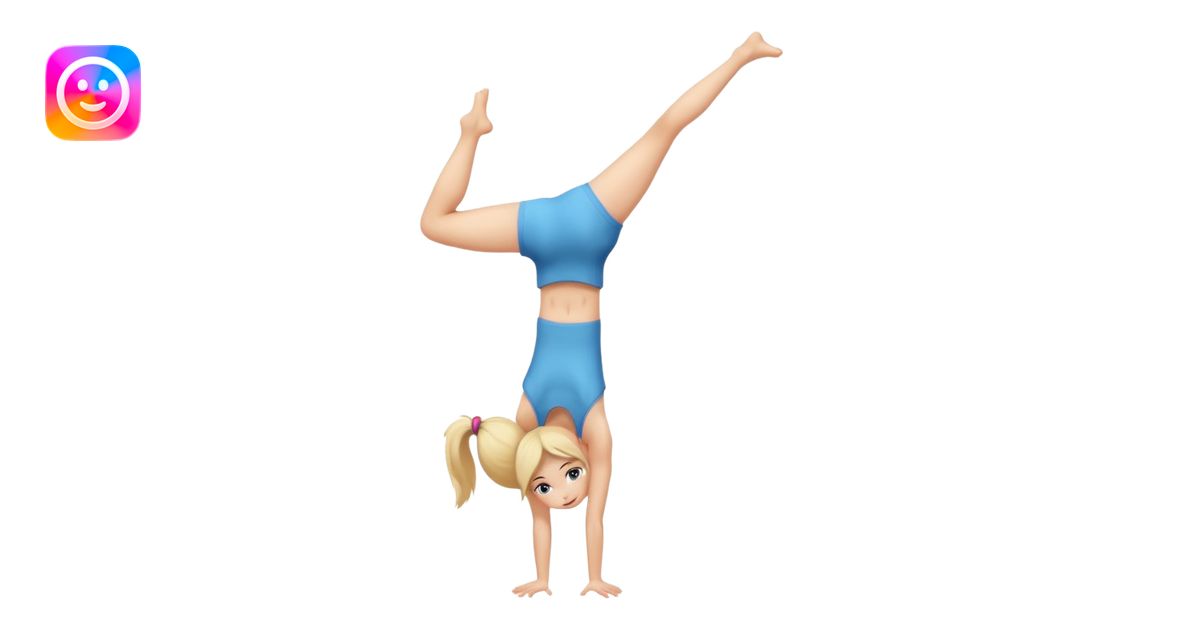 Girl doing a hand stand emoji | AI Emoji Generator