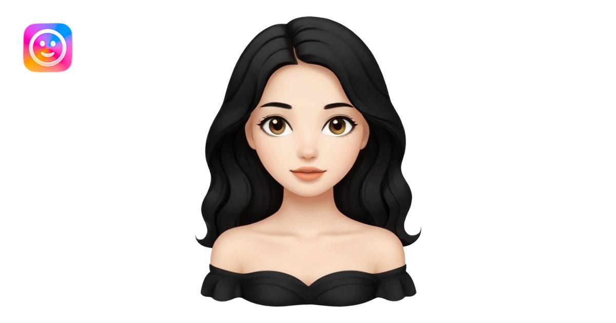 A realistic 3D avatar of a young woman with a soft oval face, slim ...