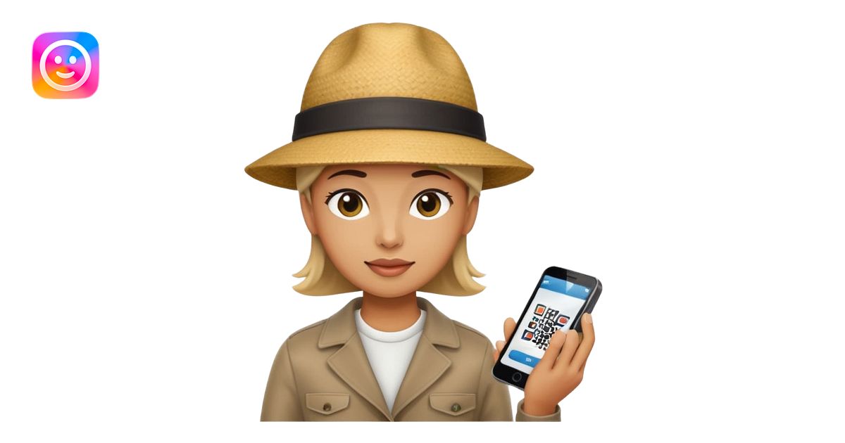 Draw a tourist who is using their phone to scan a QR code on a POS ...