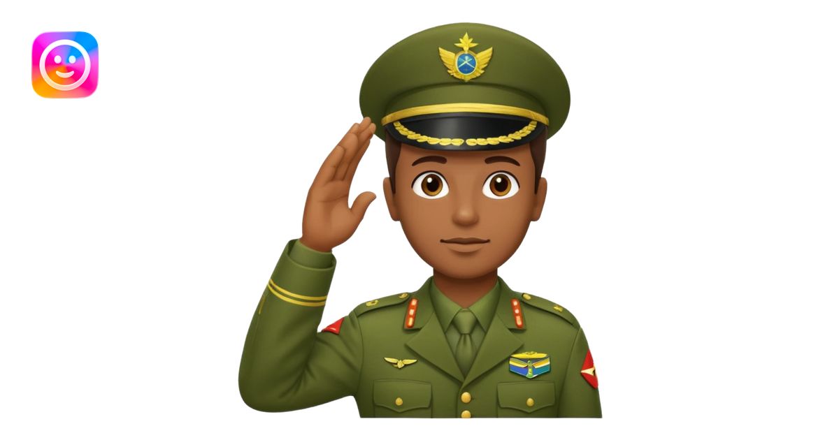 Soldado do Exército Brasileiro fazendo continência emoji | AI Emoji ...