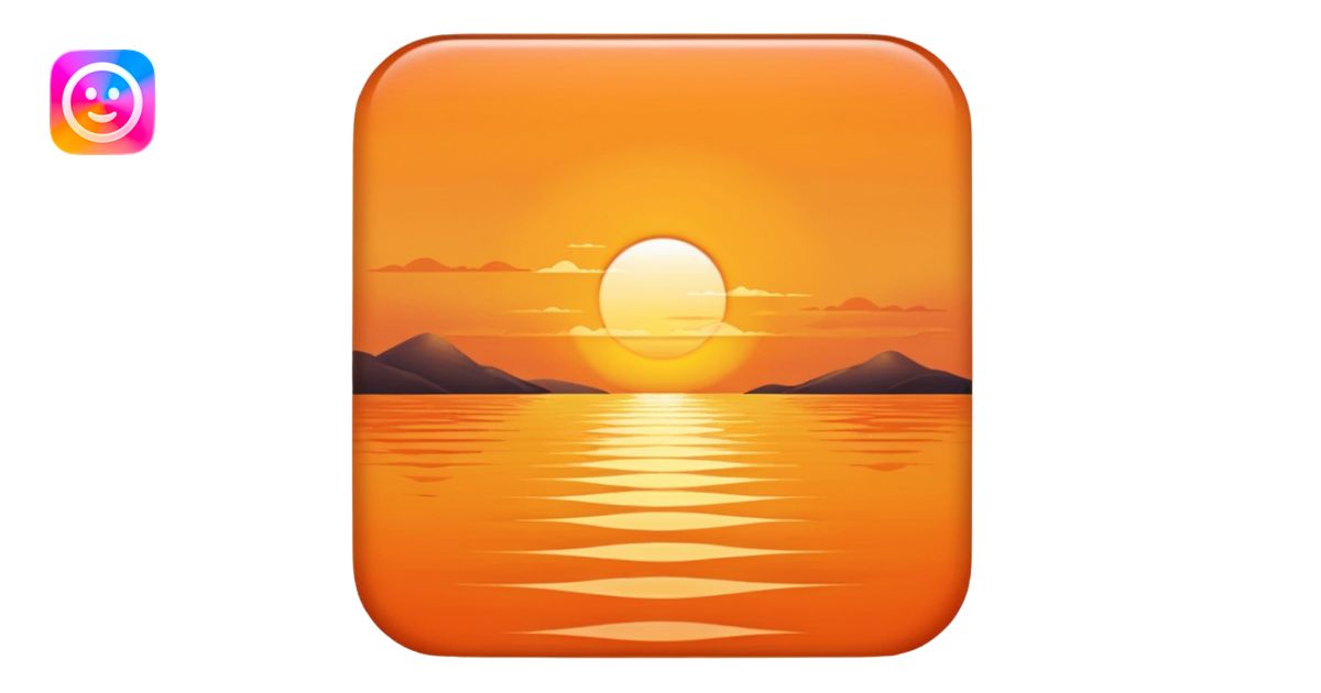 The Sunset Sea emoji | AI Emoji Generator