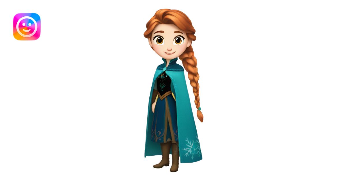 Anna from Frozen emoji | AI Emoji Generator