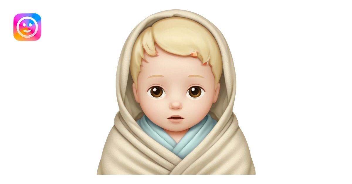 Blanketed baby emoji | AI Emoji Generator