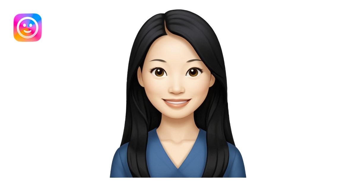 Lucy Liu with long hair emoji | AI Emoji Generator