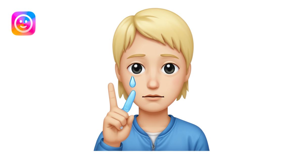 Crying emoji with peace fingers emoji | AI Emoji Generator