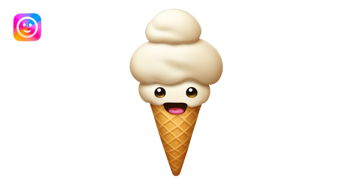 Ice cream emoji | AI Emoji Generator