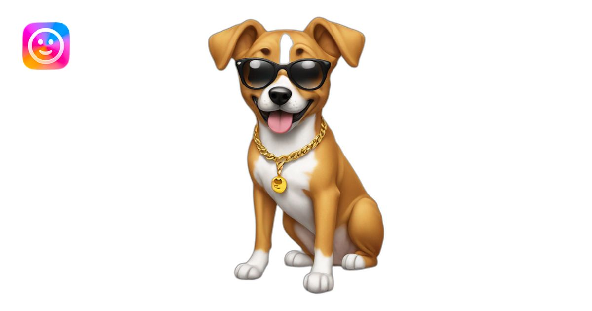 Swag dog emoji | AI Emoji Generator