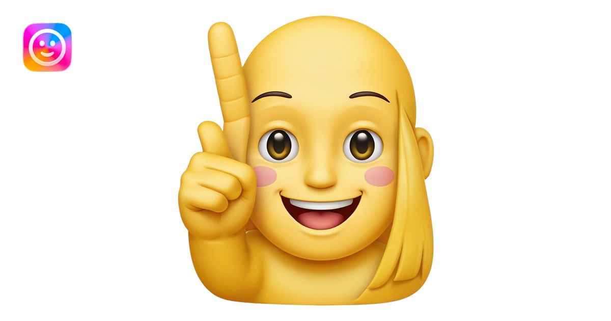 A happy face holding out a middle finger emoji | AI Emoji Generator