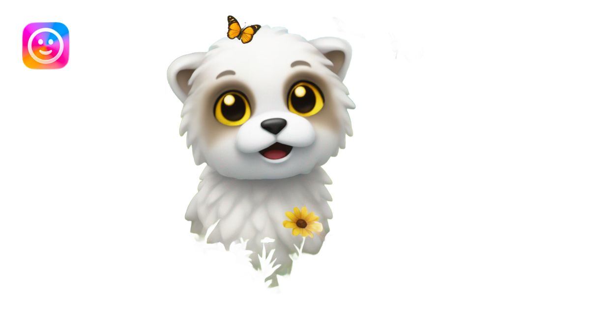 Design an emoji of a vibrant meadow filled with colorful wildflowers ...
