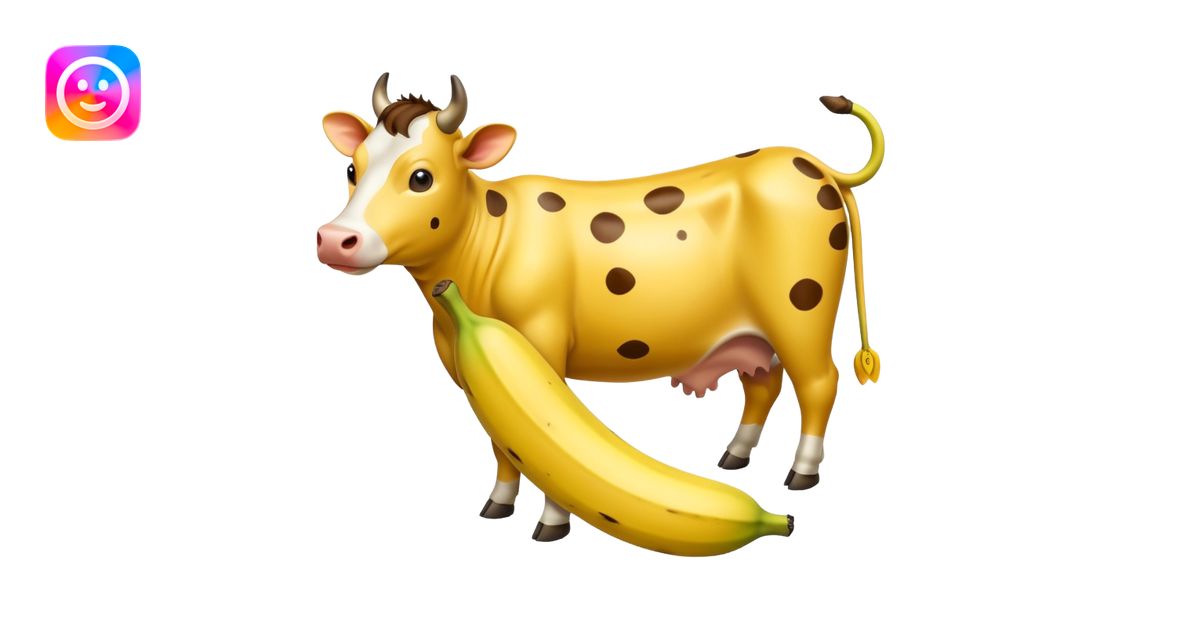 Banana cow emoji | AI Emoji Generator