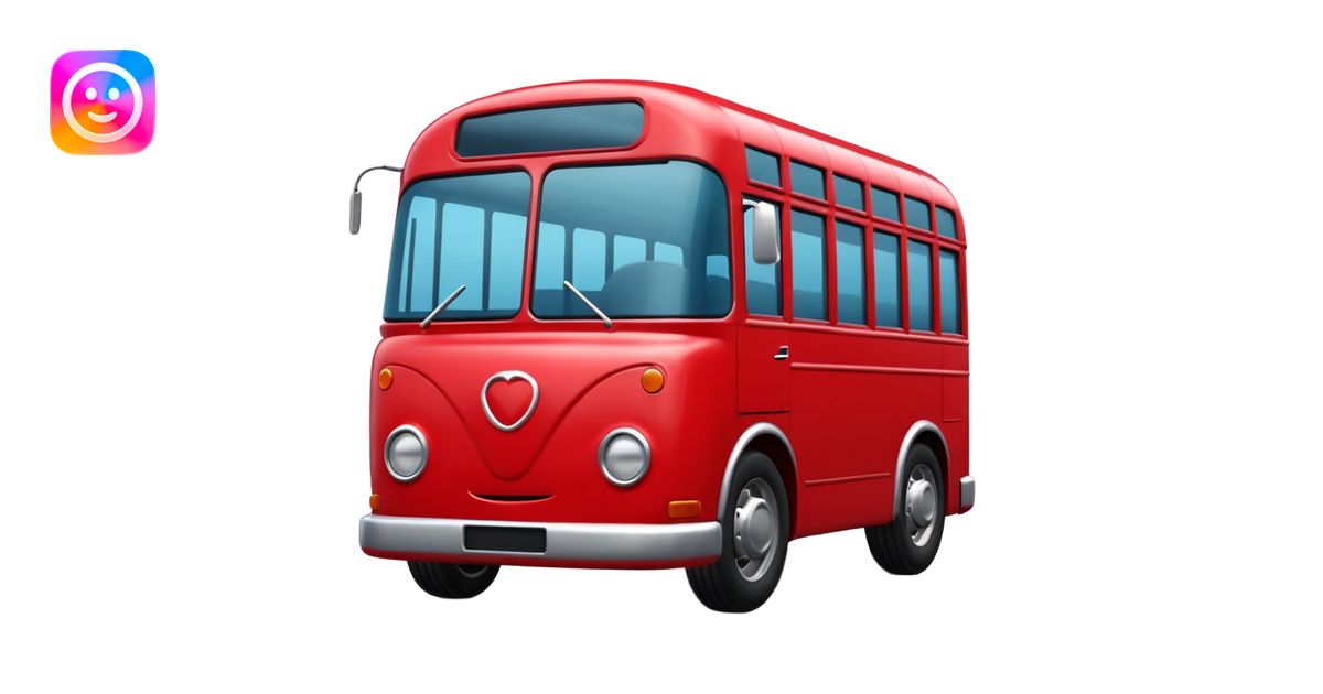 Single Bus in 3d style emoji | AI Emoji Generator