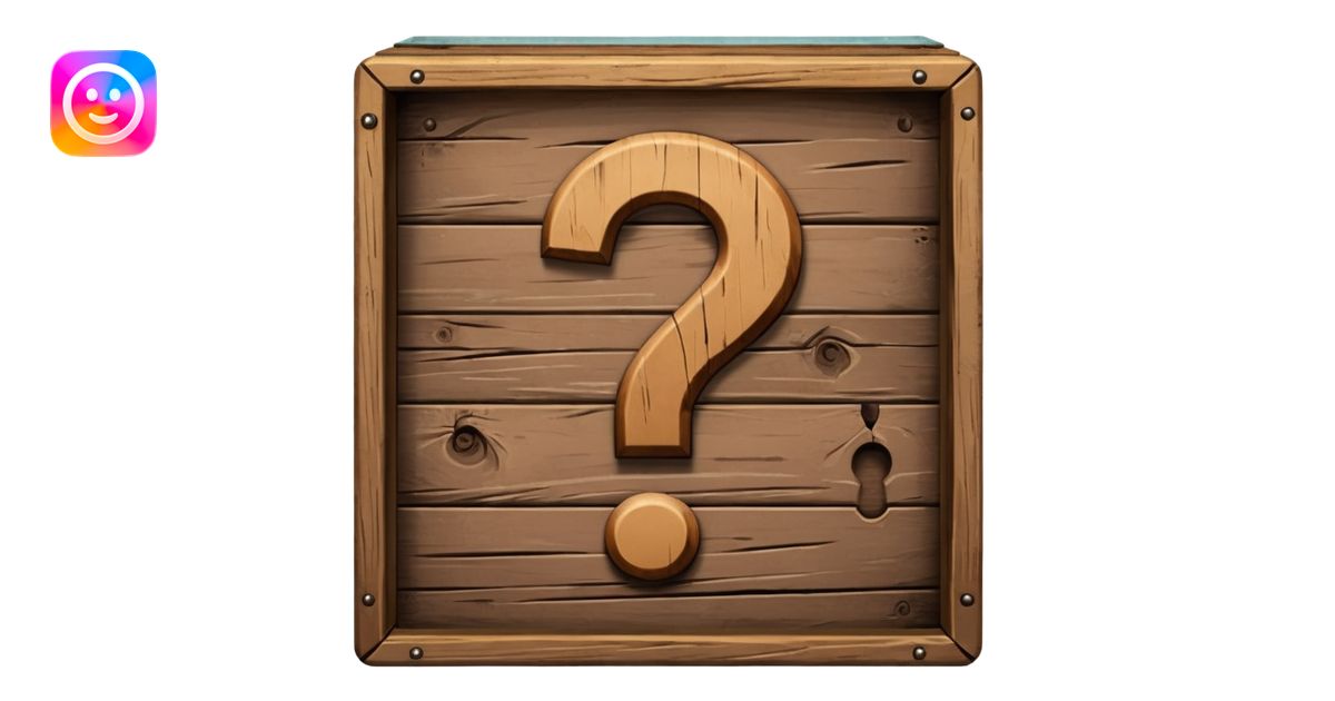 A question mark in a box emoji | AI Emoji Generator