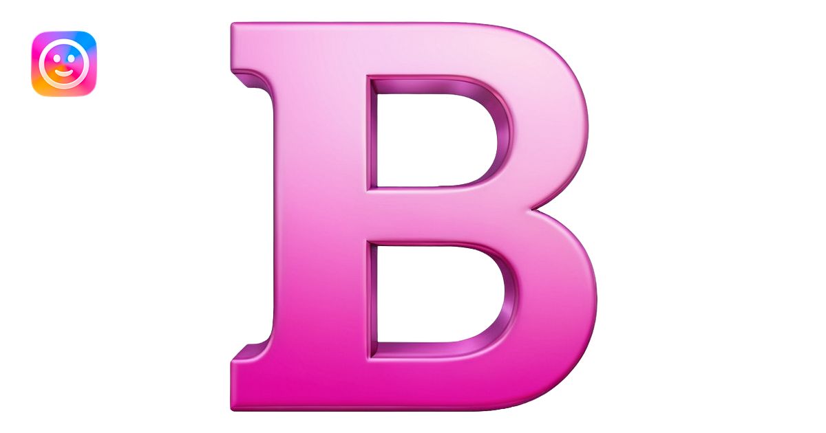 mix color pinks 3d letter p emoji | AI Emoji Generator