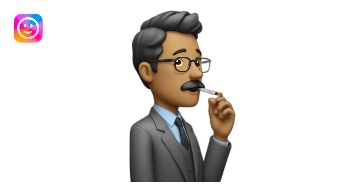 Un homme tenant une cigarette emoji | AI Emoji Generator