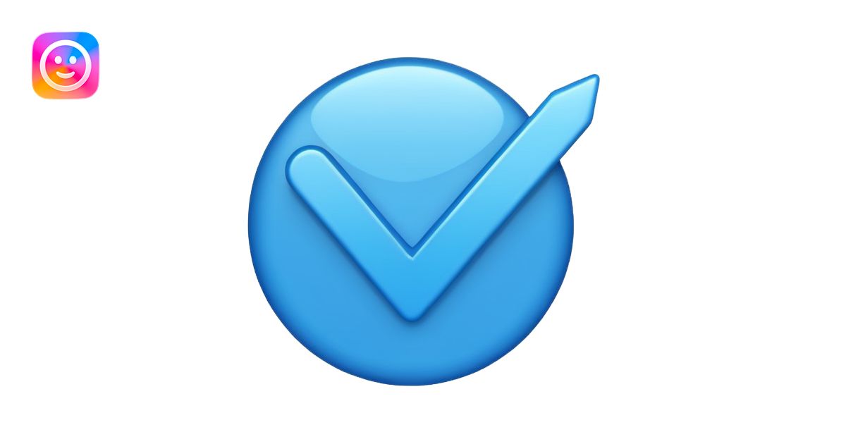 Centang biru yg ada di tiktok emoji | AI Emoji Generator