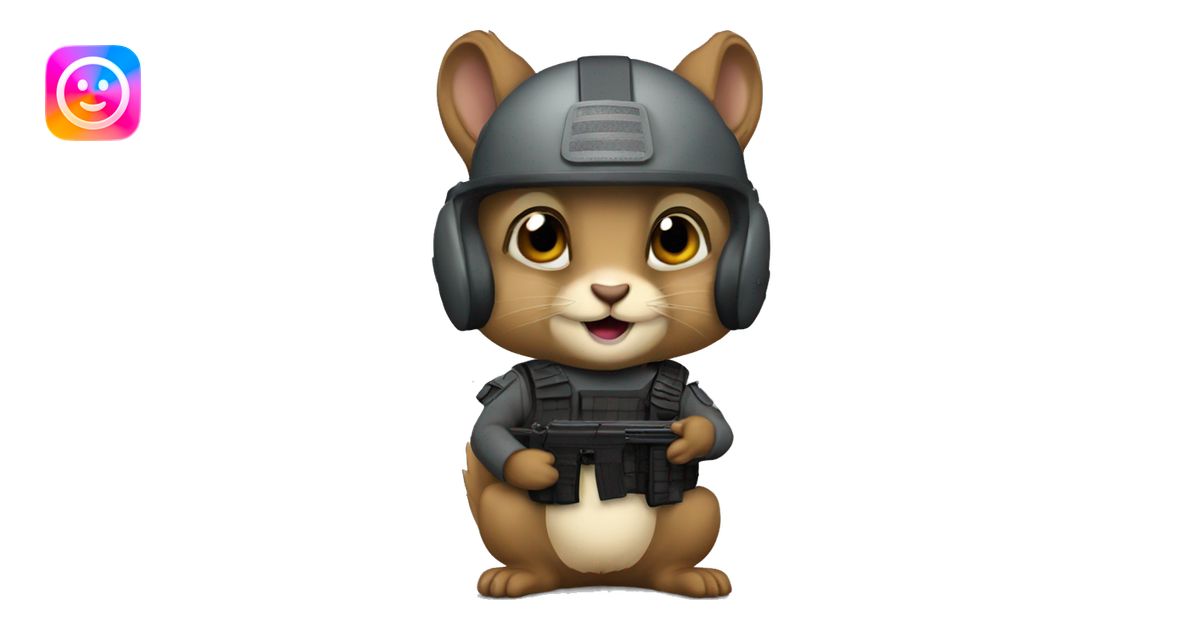 SWAT squirrel emoji | AI Emoji Generator