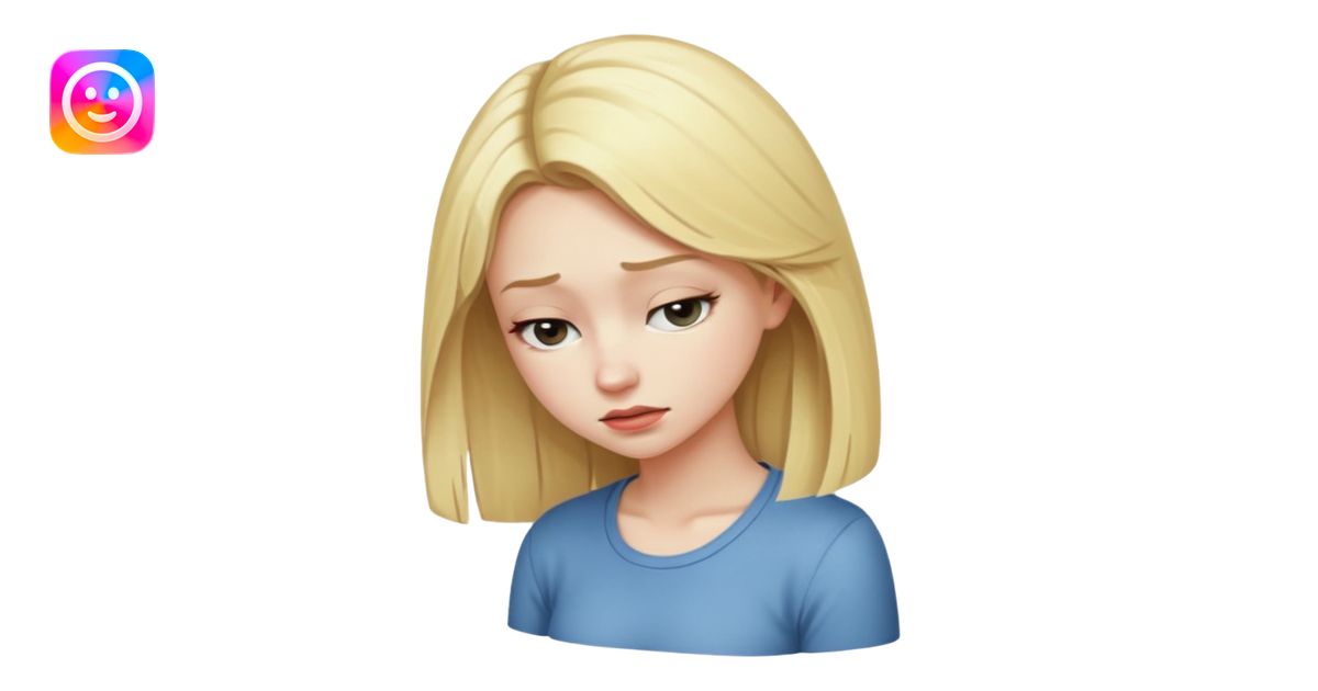 Blonde girl bent over emoji | AI Emoji Generator